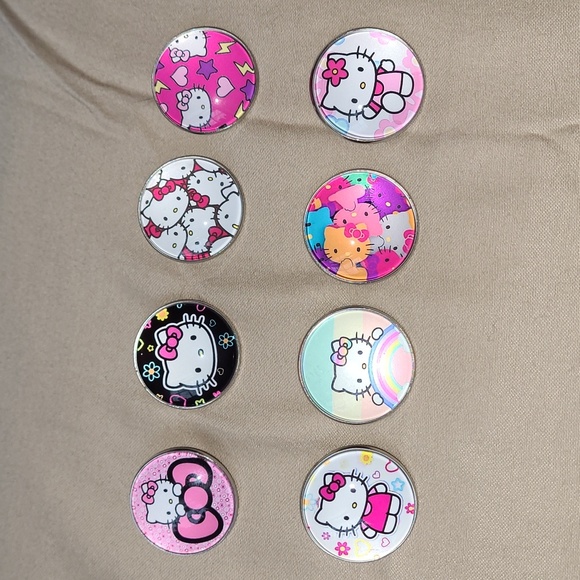 Hello Kitty | Jewelry | 8 Glass Hello Kitty Pins | Poshmark
